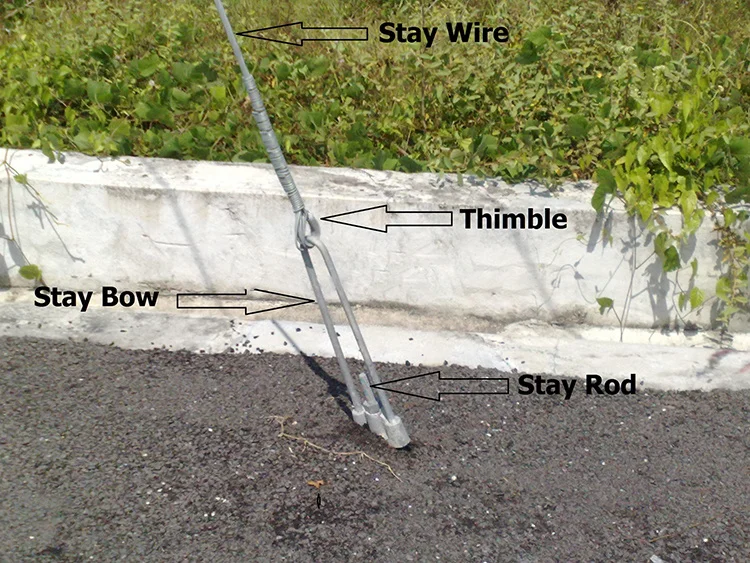 Carbon Steel Stay Assembly Complete Set Stay Rod With Plate,Bow And ...