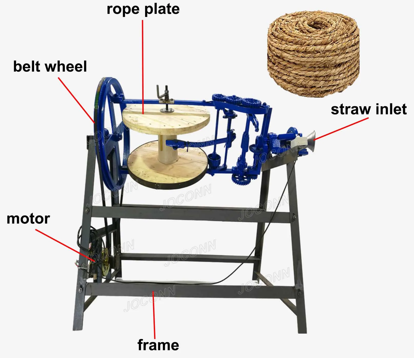 High Speed Grass Straw Rope Weaving Machine Rope Twisting Machine Coir ...