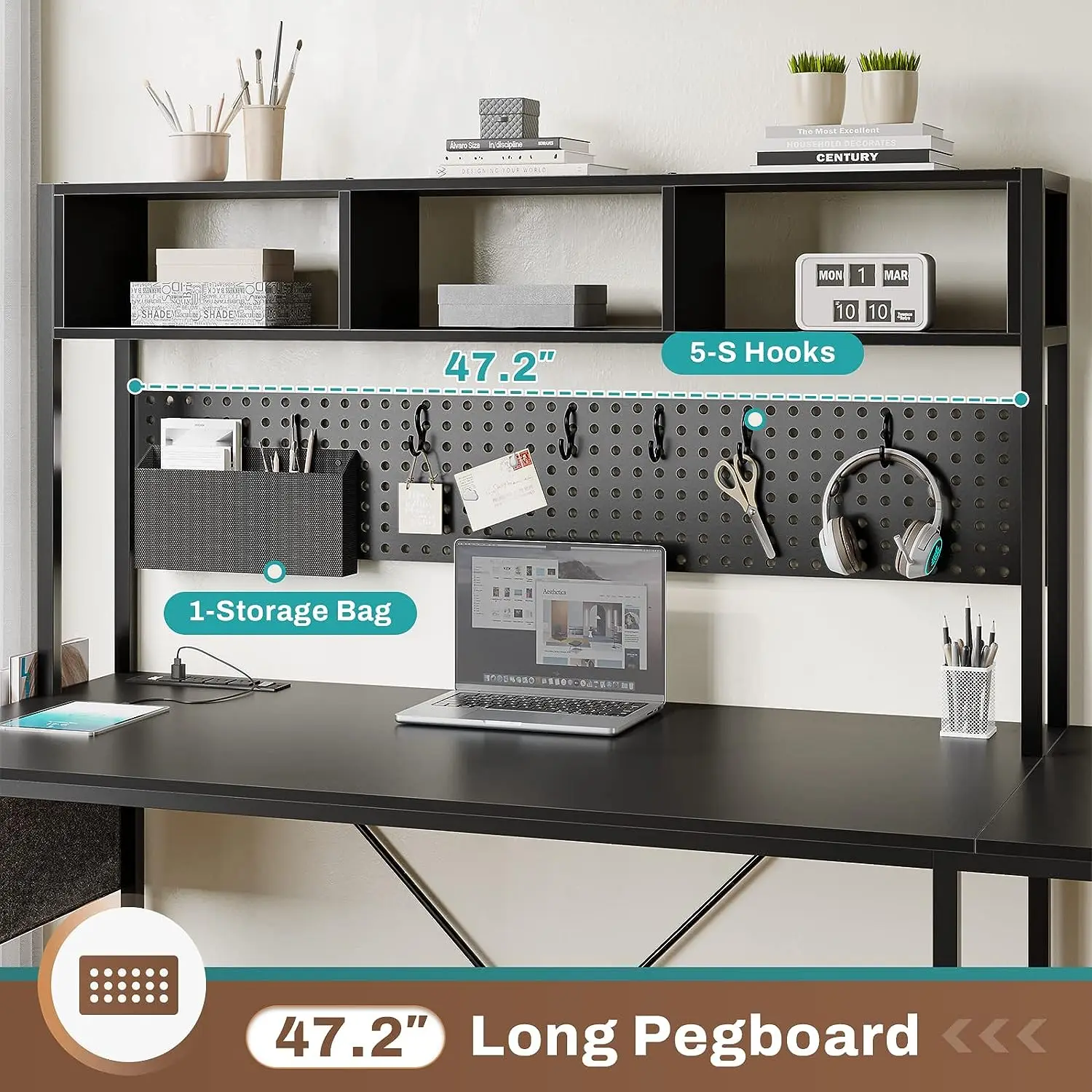 Hot L Shape Reversible Large Desktop Computer Desk with Power Outlet ...