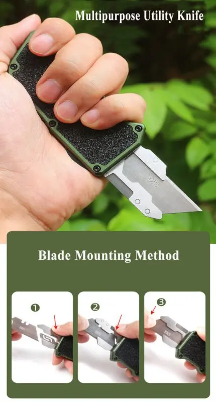 OTF Box Cutter - Utility Knife with High Carbon Steel Blade