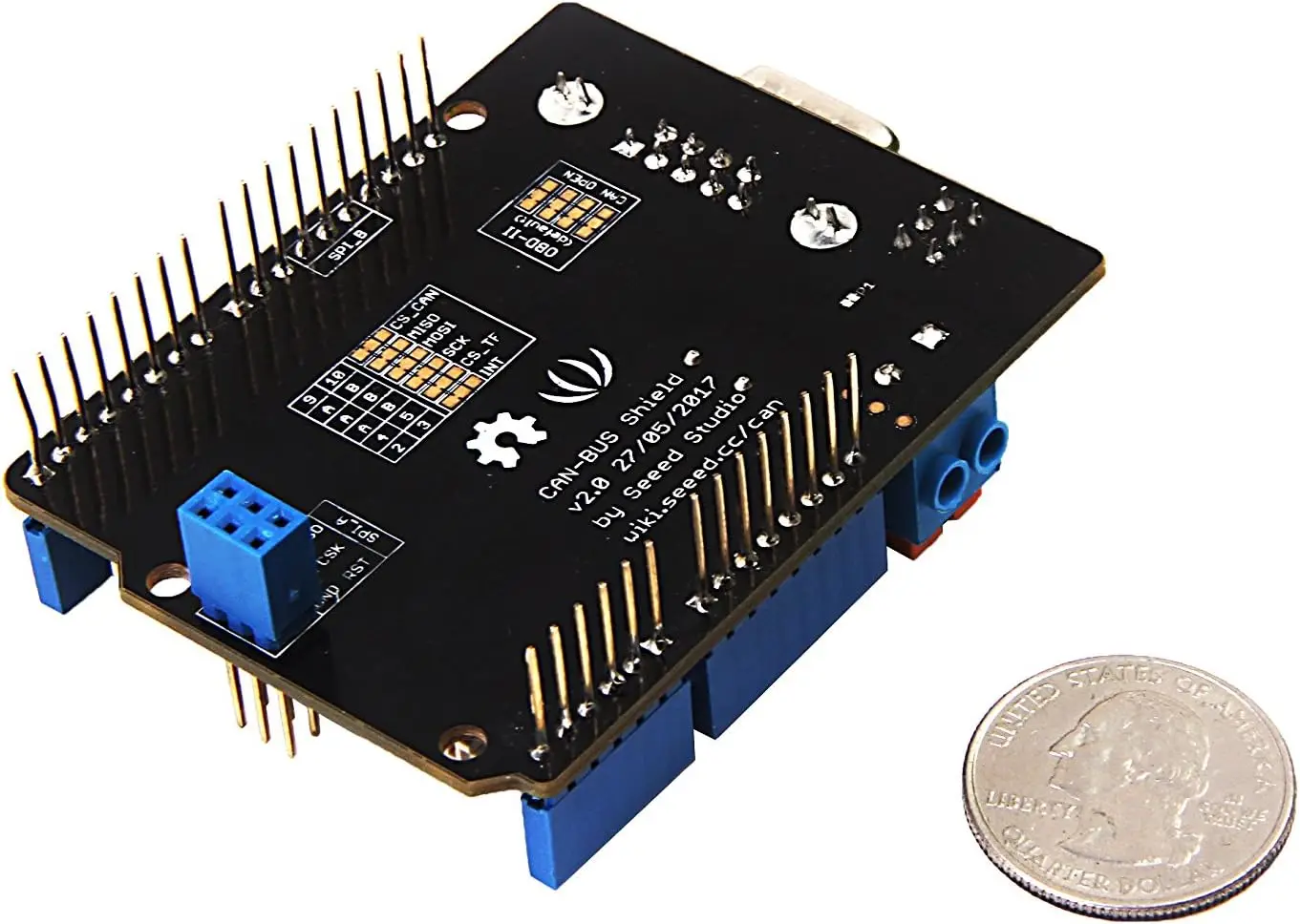 Aismartlink CAN-Bus Shield V2 Compatible Controller and Transceiver, Shield Adopts MCP2515 ...