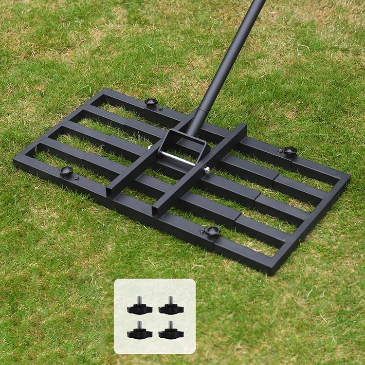 Jh-mech Adjustable Rake - Durable Stainless Steel Lawn Squeegee