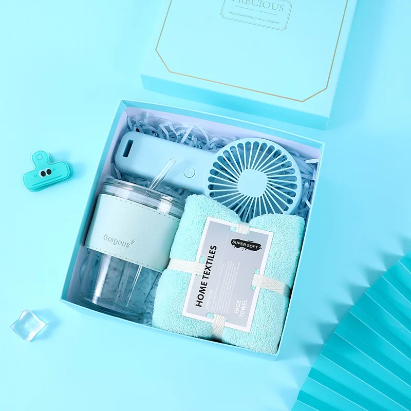 Luxury Wedding Gift Set Gift Box Includes Towels Small Fan Cup Umbrella ...