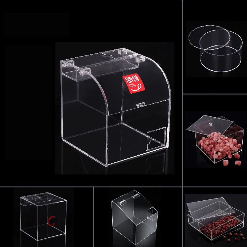 Clear Acrylic Boxes with lid Transparent tool Box Case for Handicrafts ...