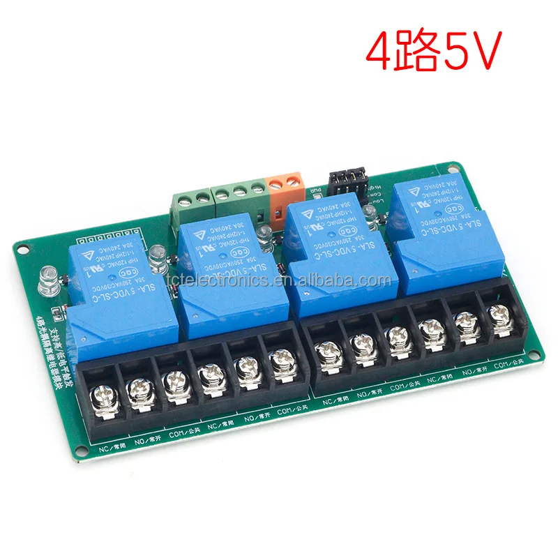 5V/12V/24V 4-way Relay Module High and Low Level Trigger Smart Home PLC ...