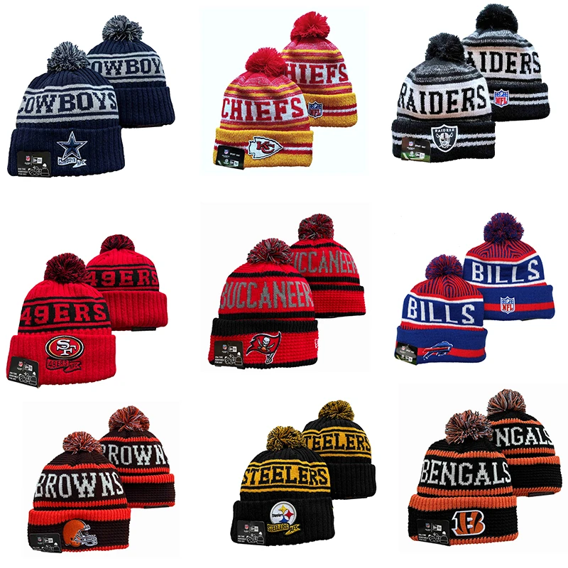 Wholesale Cheap Latest Design 32 Football Teams USA Beanie Hats