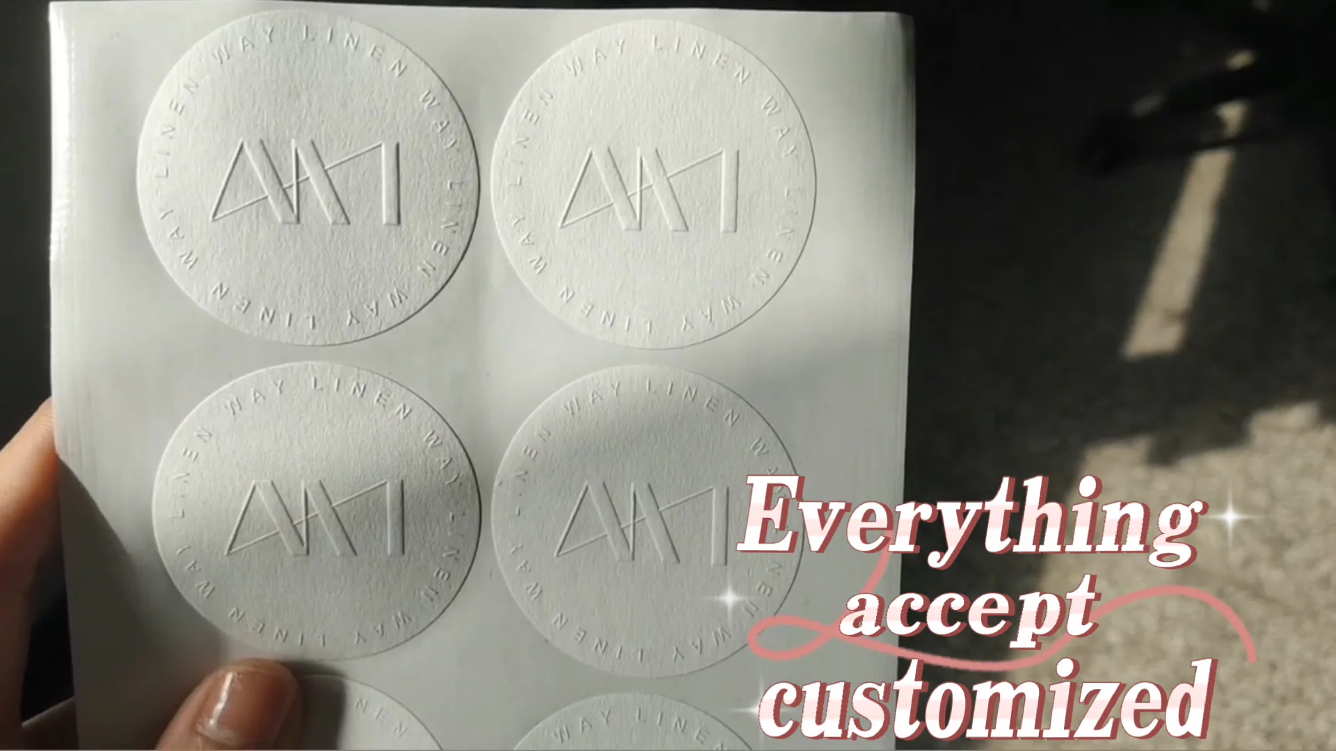 Luxury Custom Embossed Label Printing Custom Sealing Matte Sticker ...
