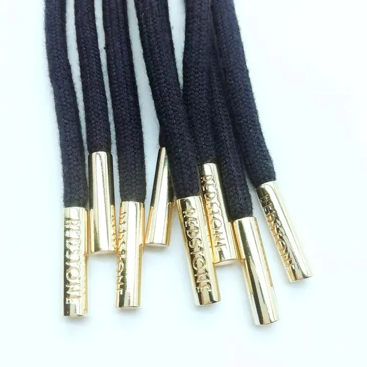 Wholesale Custom Logo Cotton Polyester Flat Round Hoodie Draw Cord ...