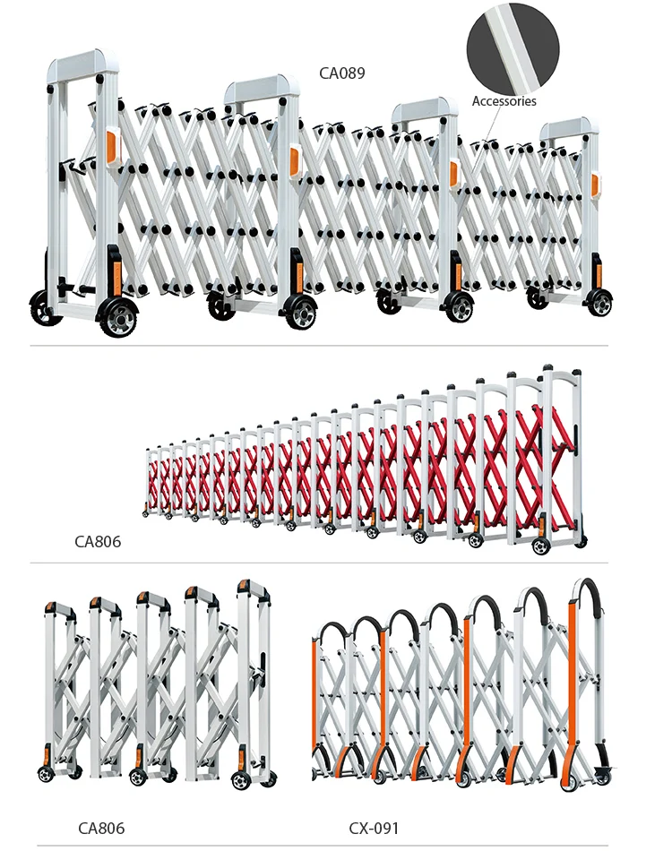 Flexible Retractable Expandable Sliding Barrier Gate Waterproof Road ...