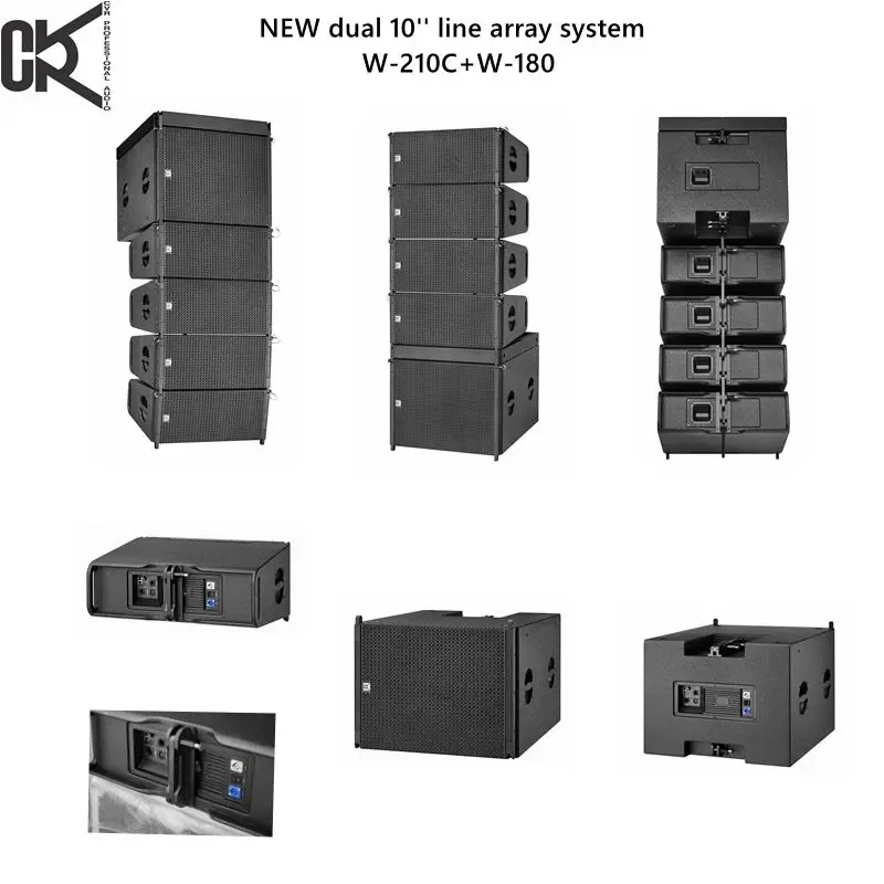 Two Way Line Array System Stage Professional Speaker With Dual 10 Inch ...