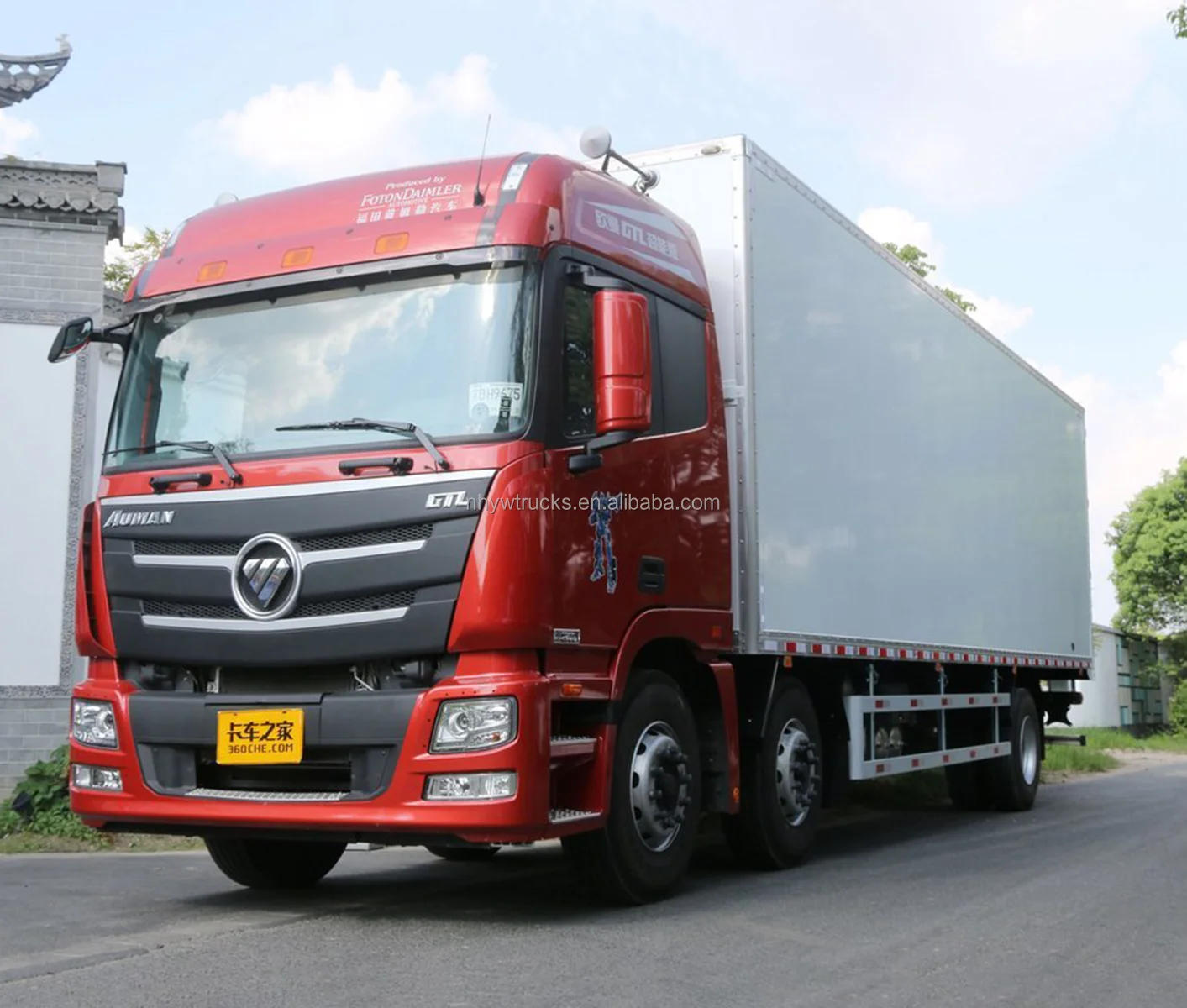 New Foton Auman Gtl 360 Hp 6x2 Van Amt Cargo Truck Foton Brand 6x2 Van ...