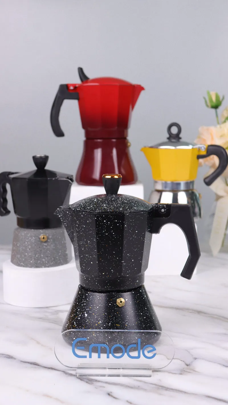 6-cup Espresso Cup Moka Pot Stovetop Espresso Maker Classic Cafe ...