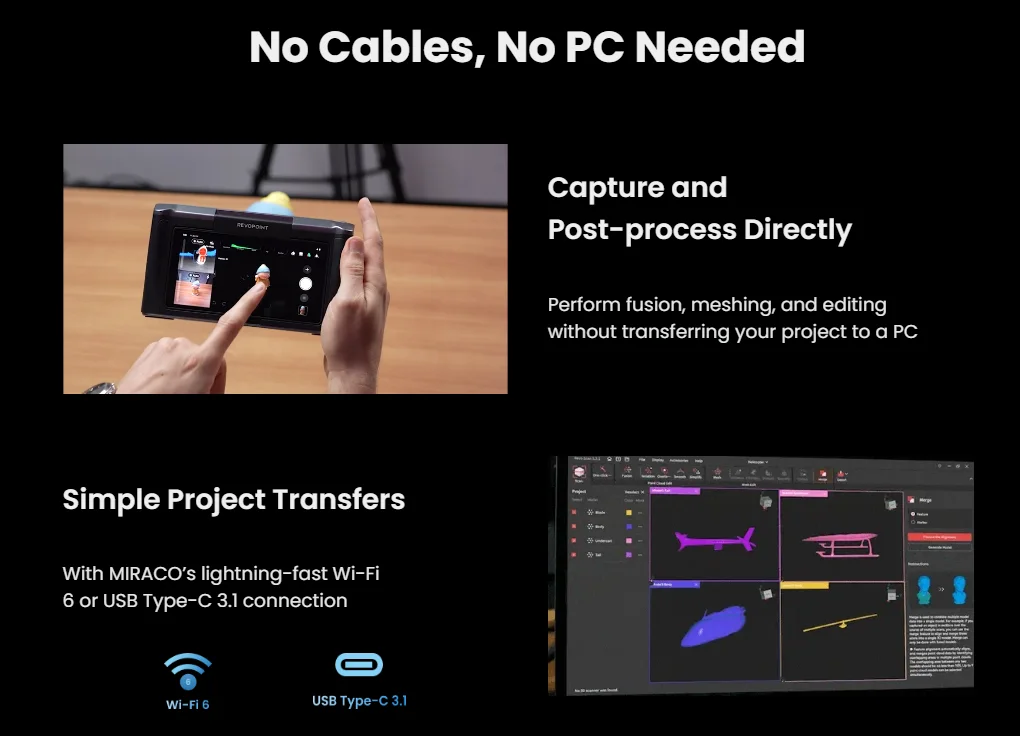 Revopoint Miraco Standalone 3d Scanner For Small To Large Objects ...