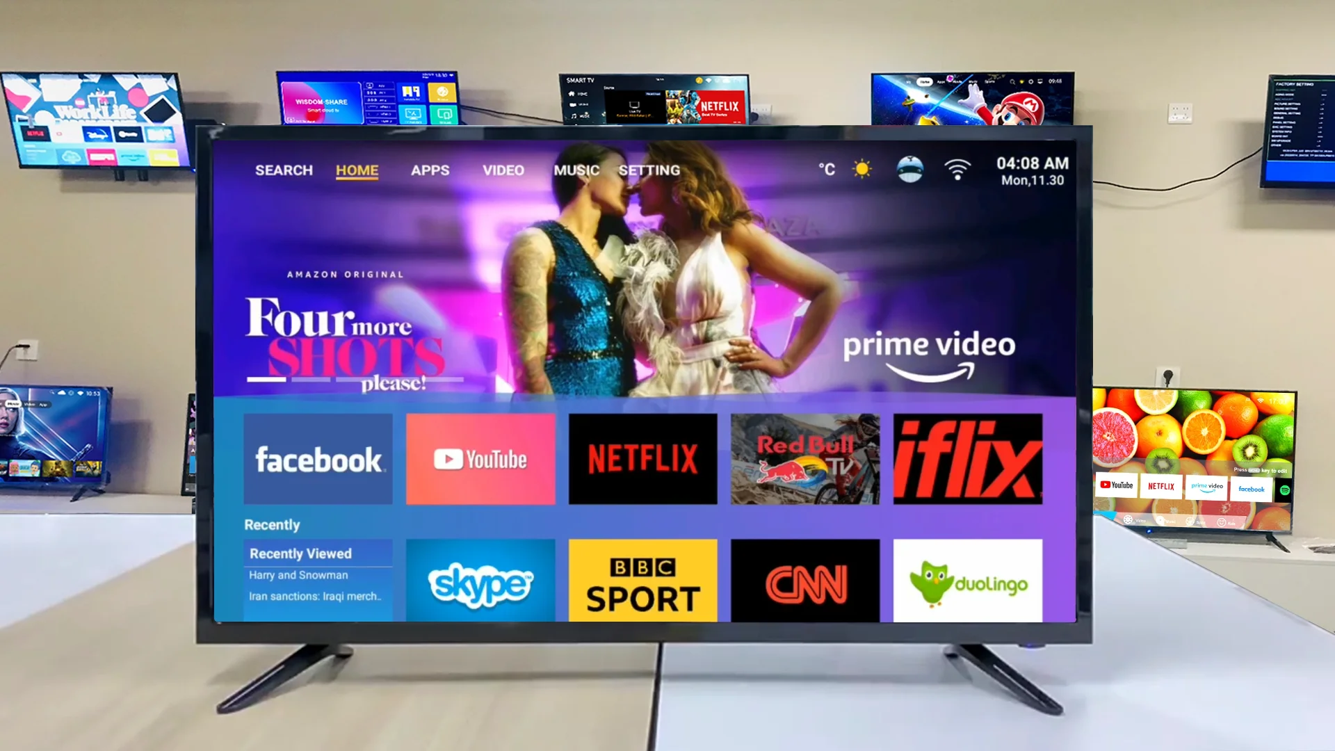 40 Inch Android Smart Tv With Wifi 4k Uhd 1080p 50 55 Inch Led Tv ...