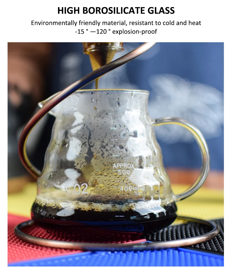 Hand Drip Coffee Set 600ml Classic Cloud Glass Server 4 Cups Coffee ...