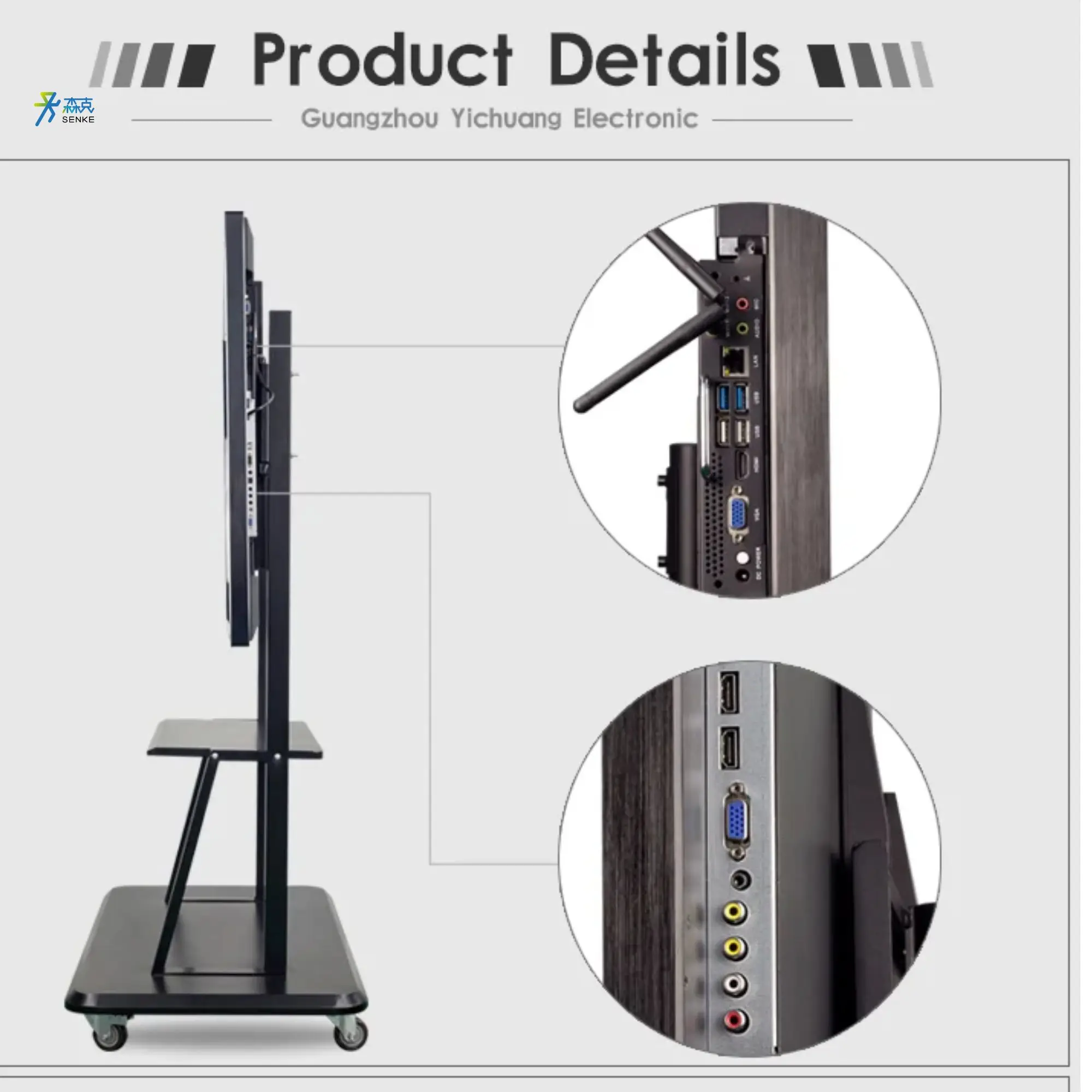 Senke Interactive Whiteboard - 65 Inch Digital Touch All in One PC