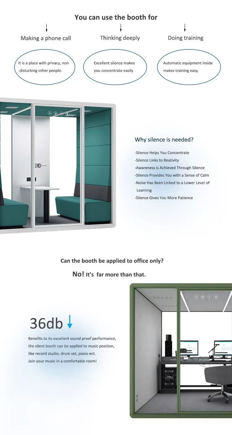 2024 Soundproof Study Room Cabinet - Ideal for Recording