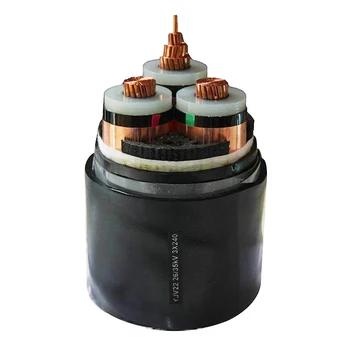 15kv Medium Voltage Xlpe Insulation Shielded Two Steel Straps Armored ...