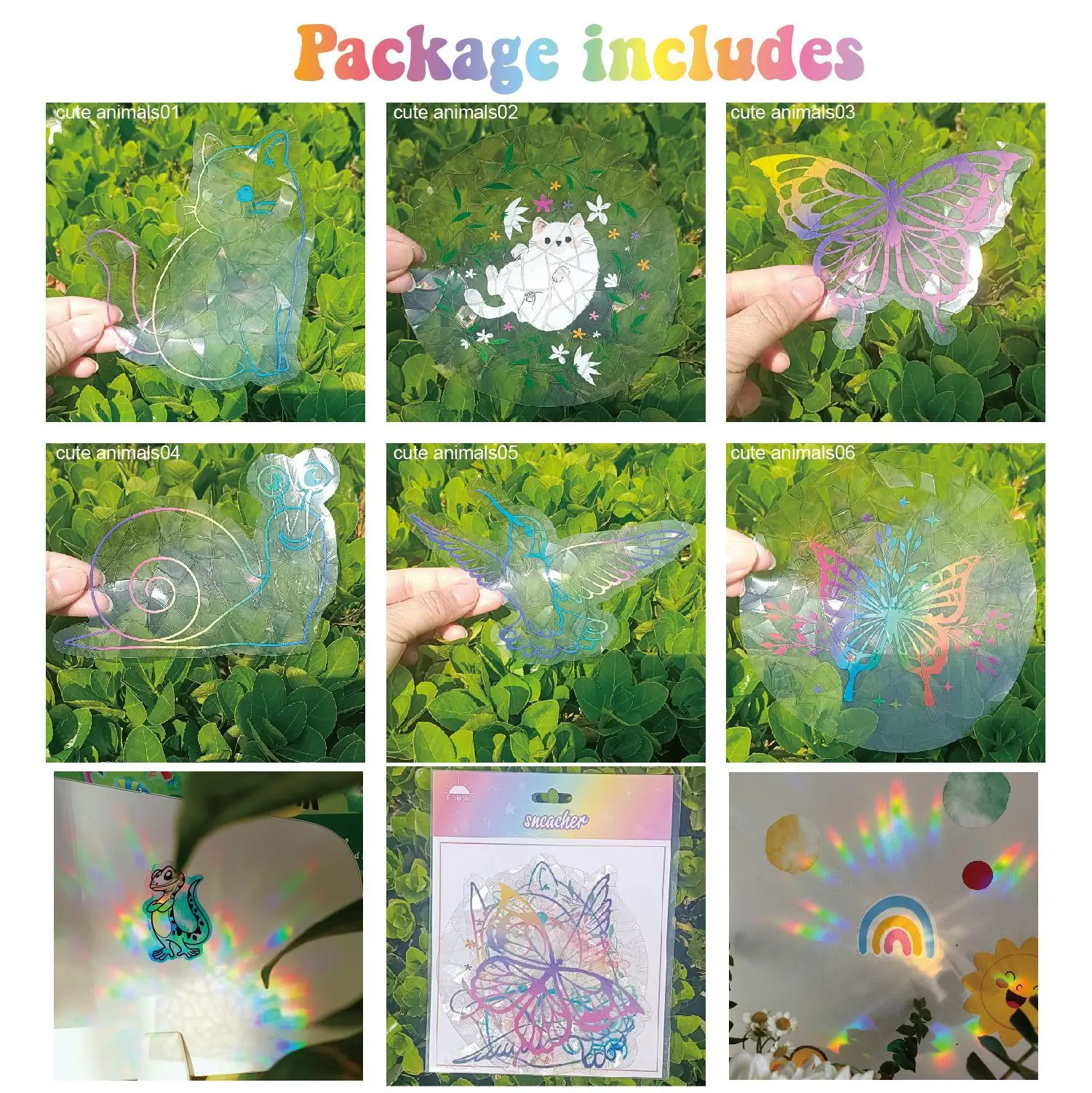 Custom Rainbow Suncatcher Window Clings Prism Sticker Decals Anti ...