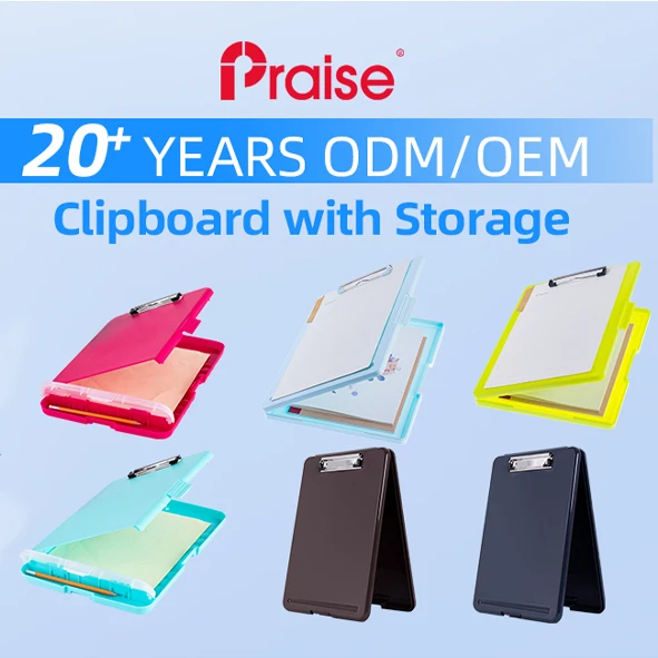 Customized Plastic Storage Clipboard - A4 Color File Folder