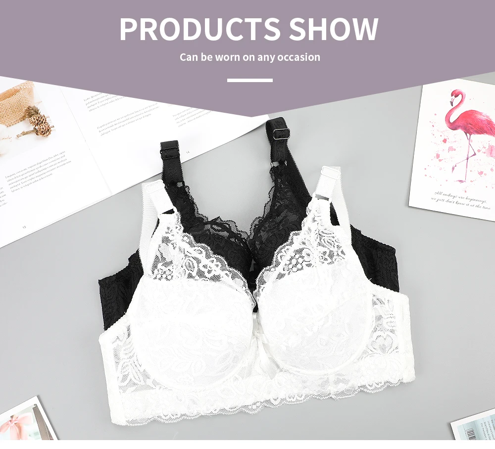 Wholesale Lace Wirefree B C Cup Push up Bralette White Brassiere ...