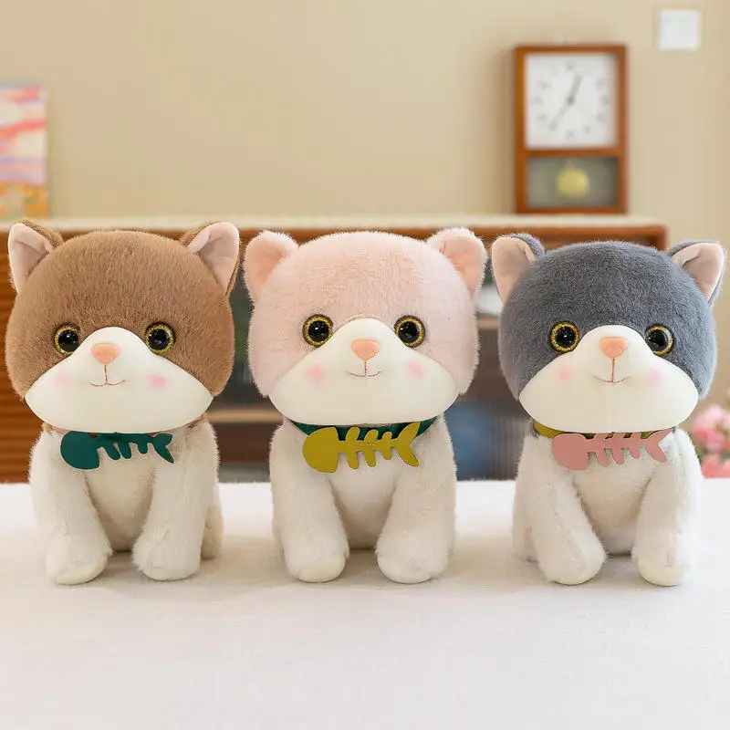 25cm Animal Plush Toy Animated Cat Toy Stuffed Animal Toy - Buy Stuffed ...
