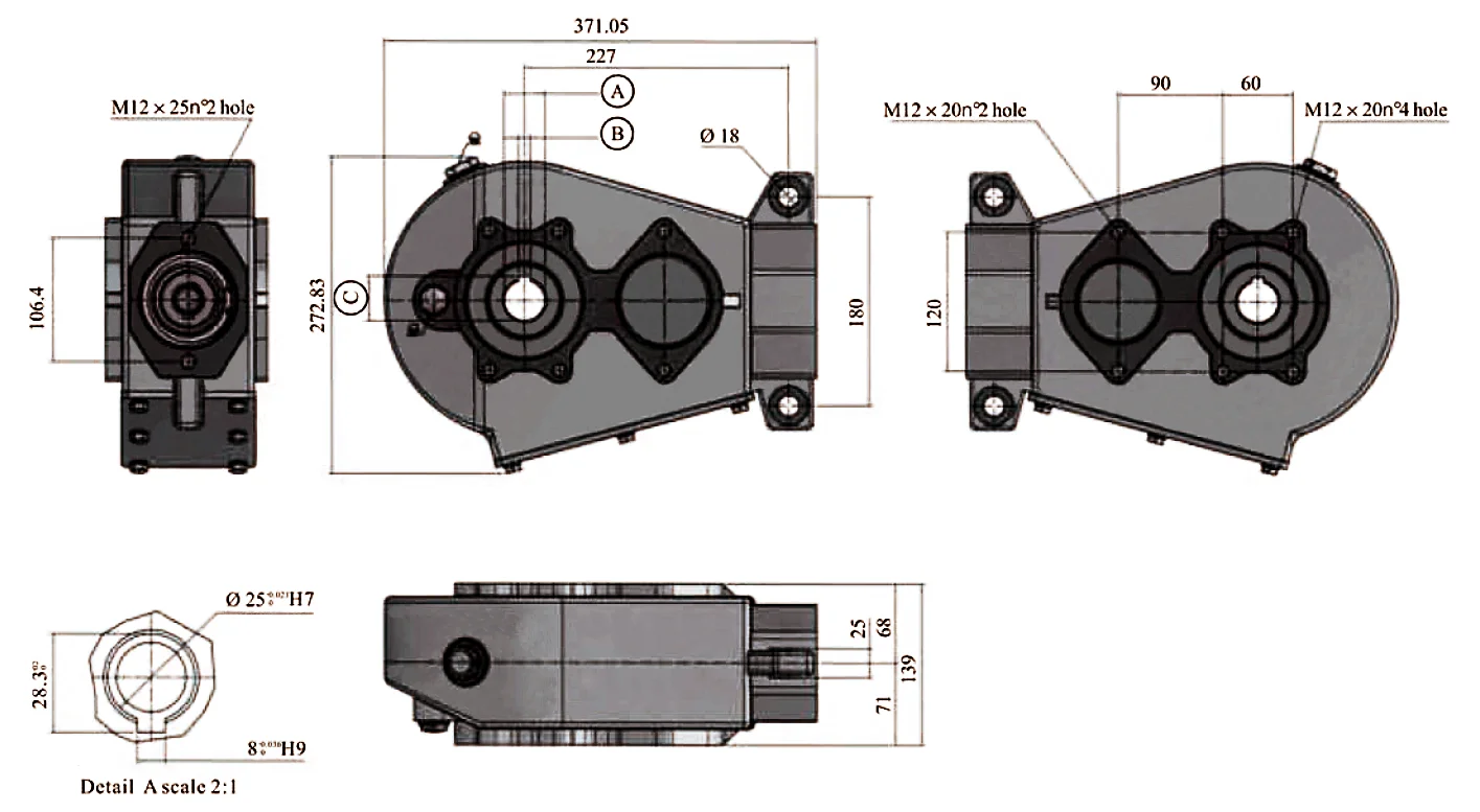 High Torque Agricultural Gearbox KRT200 - Replace Berma RT200