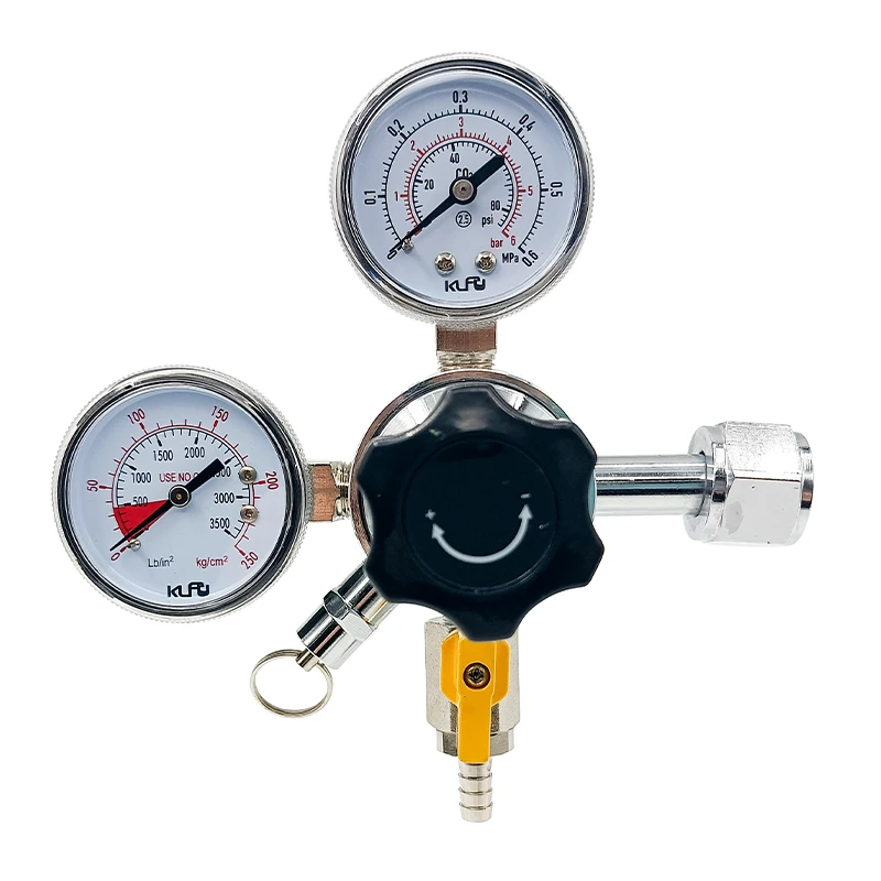 Single Home Brewing Brass Pressure Regulator 0-60PSI CO2 Gas Reducer ...