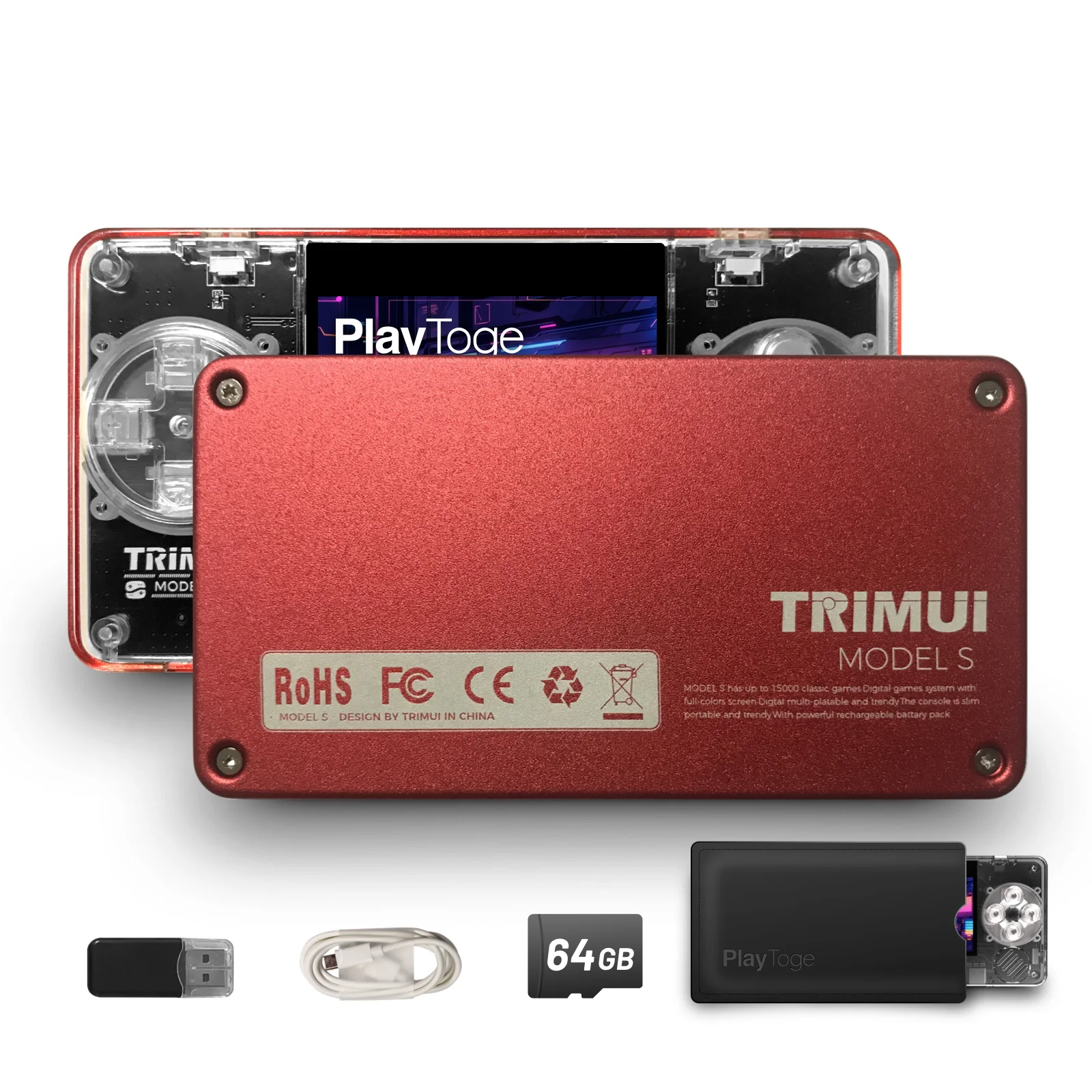 Red Trimui Model S 2.0inch Screen Slightly Retro Video Game Console 10 ...