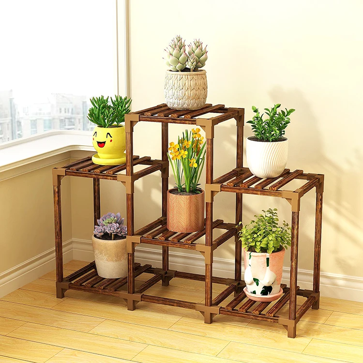 K&B Cheap Wholesale New Design Hot Popular Solid Wood Flower Pot Stand
