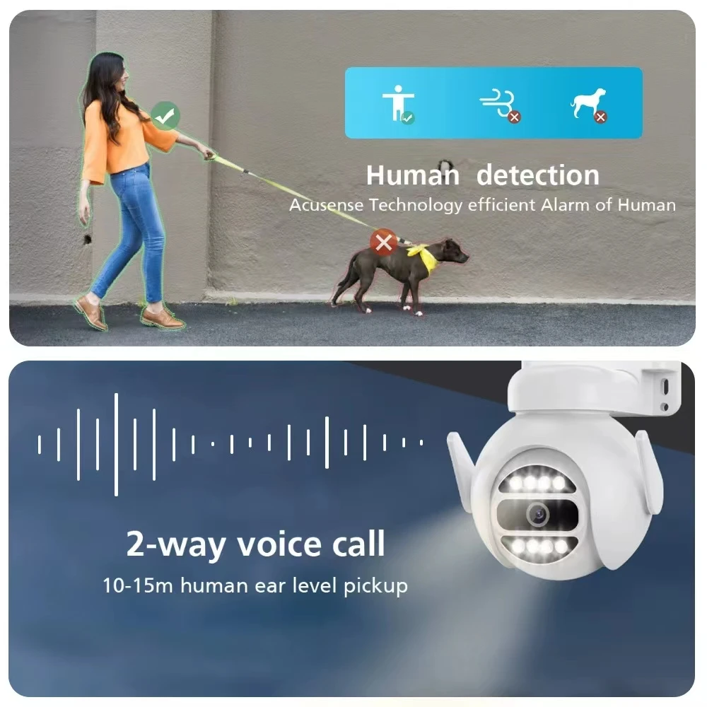 Original Network Tuya Smart Outdoor Wireless Security With Wifi 4mp ...