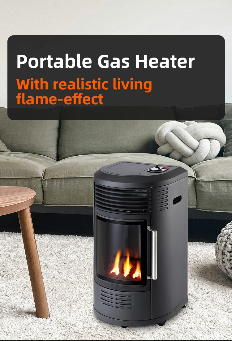 Real Flame Gas Room Heater Portable Gas Heater 3.4kw with Anti-tilt ...