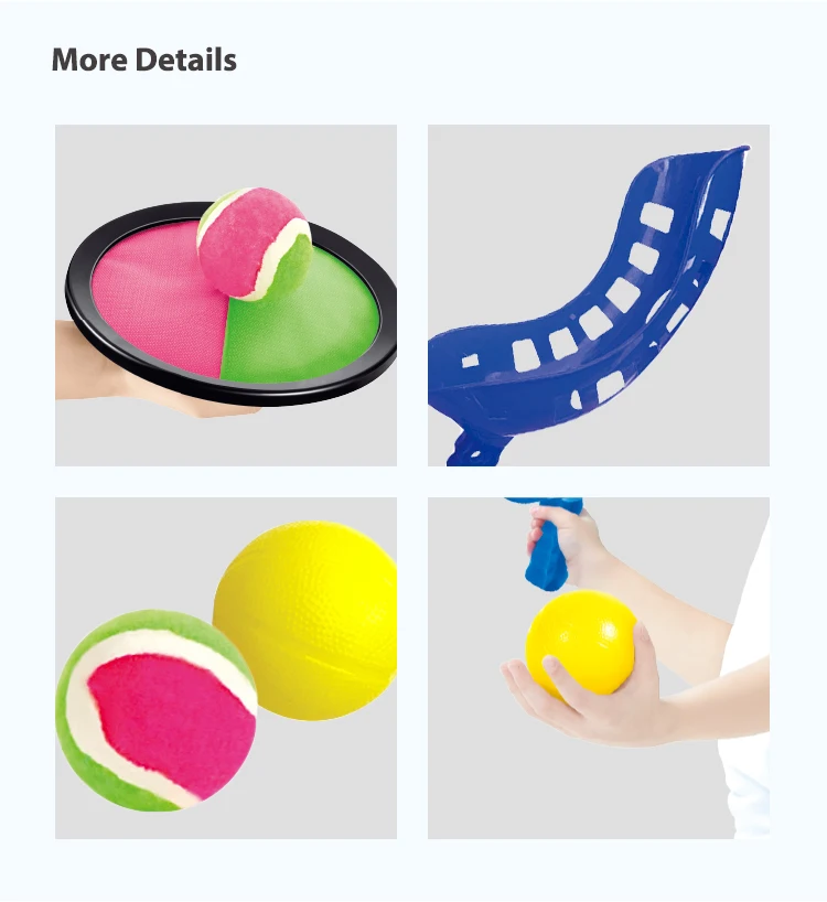 Ball Sports Kids Toss Catch Sticky Ball Scoop Game Set Outdoor Fun ...
