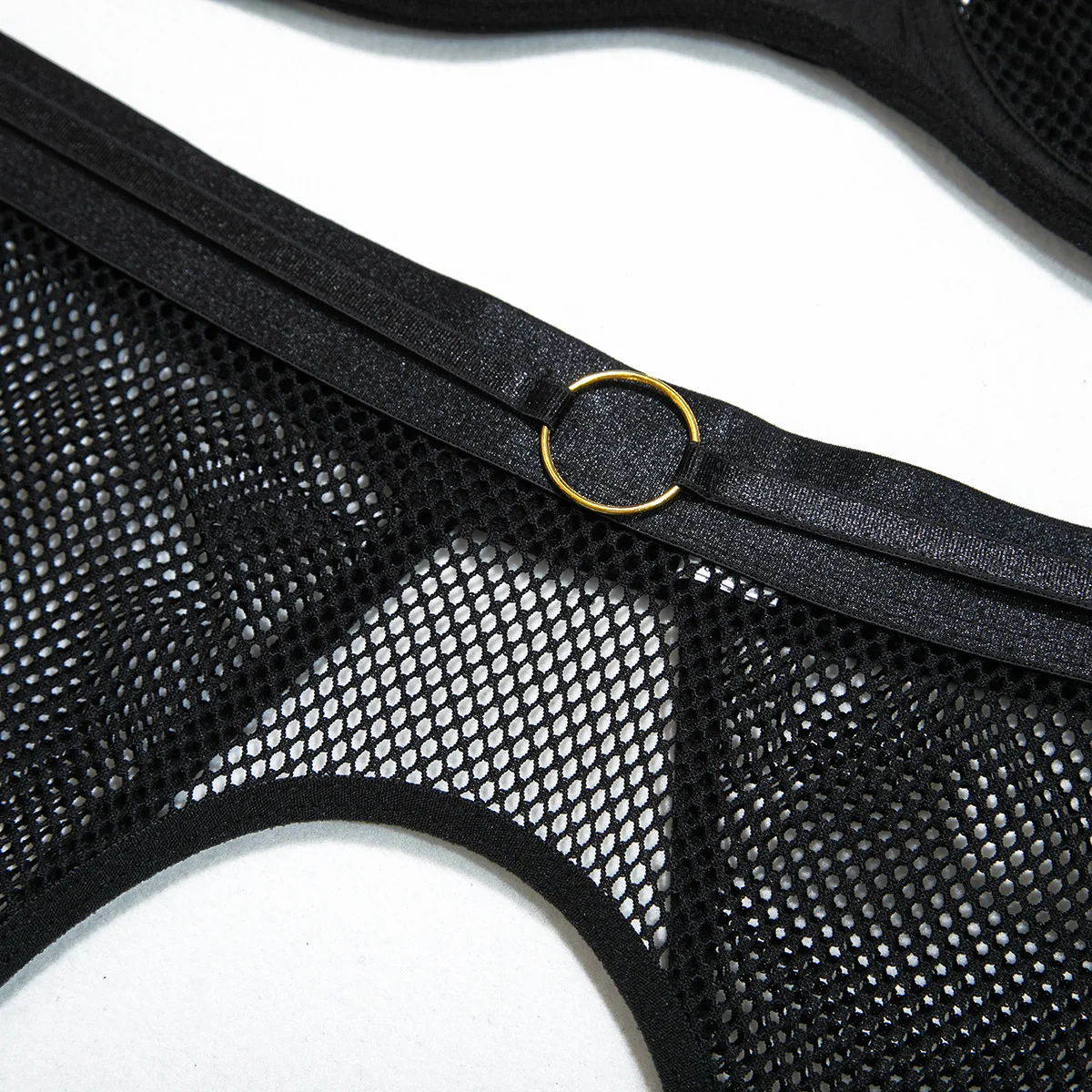 European Cross-border Hot Sexy Underwear Sexy Mesh Stitching Neck ...