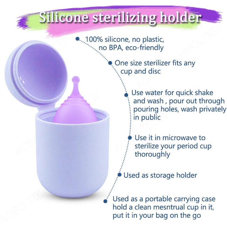 Wholesale Customizable 100% Medical Grade Silicone Menstruation Cup Kit