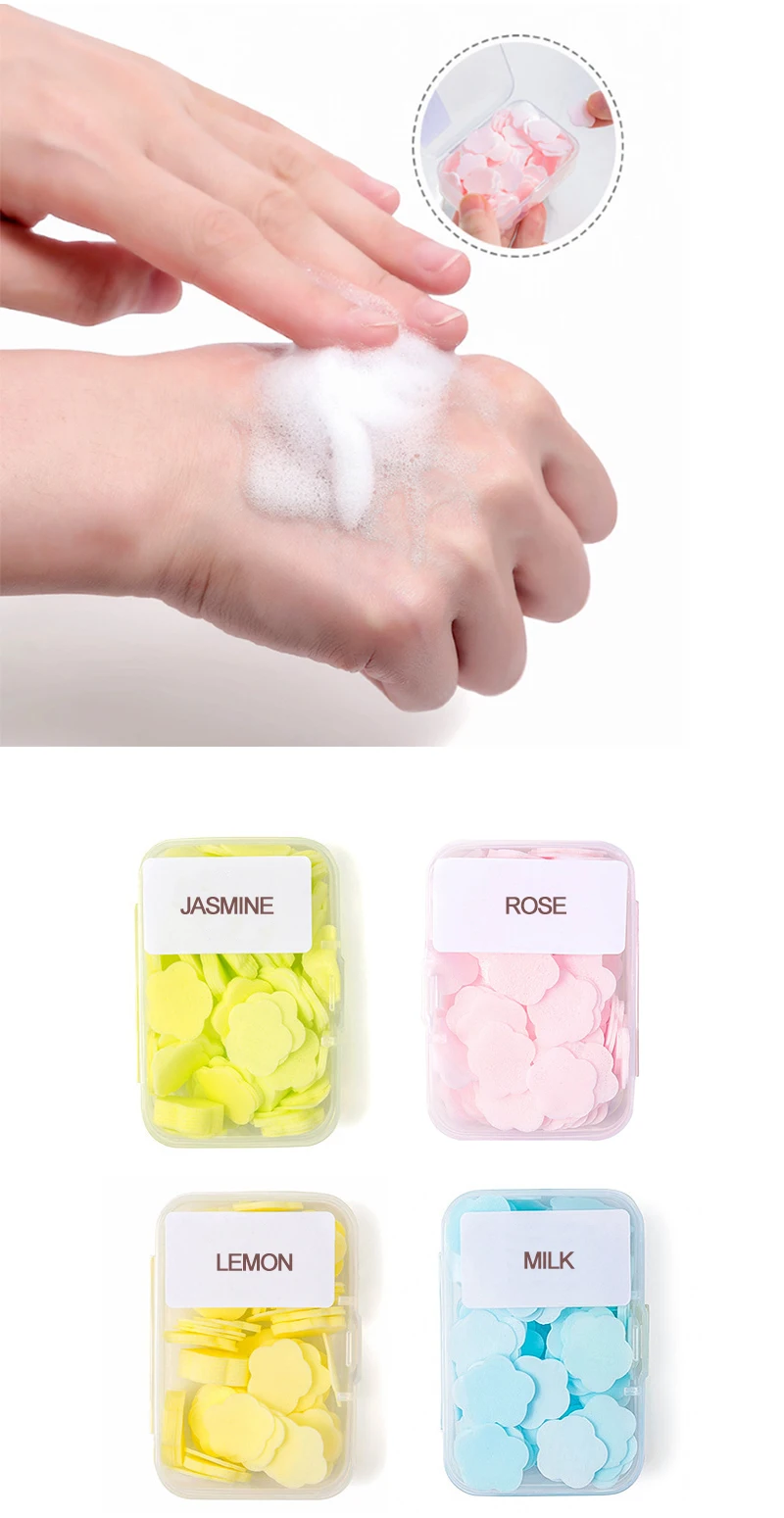 Disposable Hand Washing Soap Sheets Travel Scented Bath Slice Sheet ...