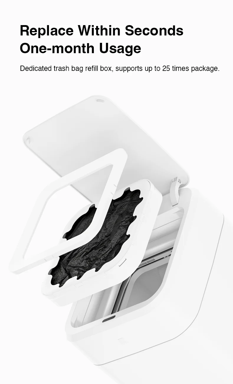 Automatic Self Package Seal Change Smart Trash Can Garbage Bin ...