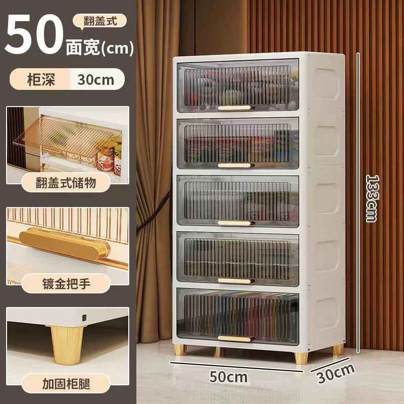 5-Layer Strong Plastic Storage Drawers for Home Bedroom PP Wardrobe ...