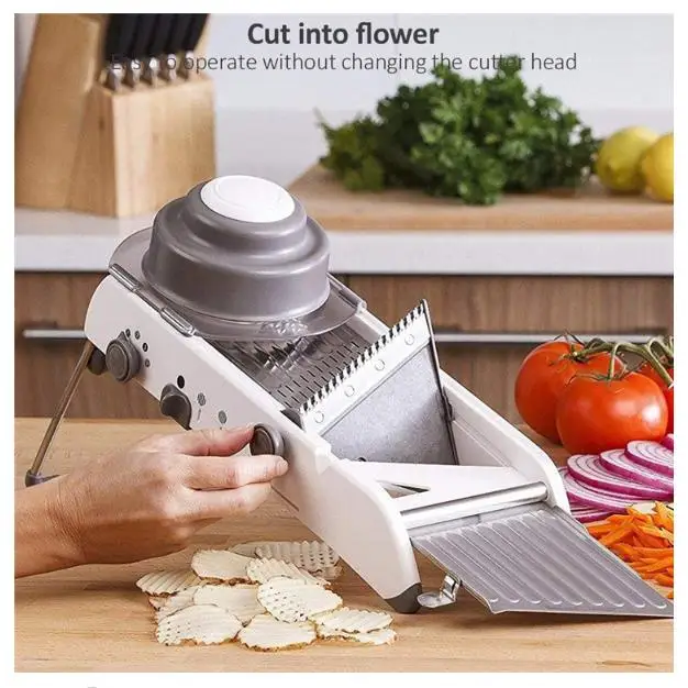 Lmetjma 18 Types Adjustable Mandoline Slicer Stainless Steel Vegetable ...