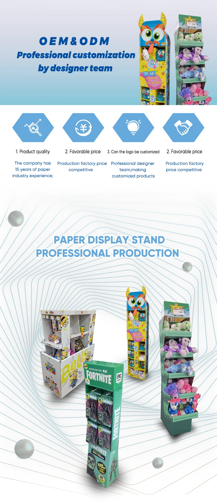 Custom Retail Pos Toy Store Kids Cardboard Floor Funko Pop Product Rack ...