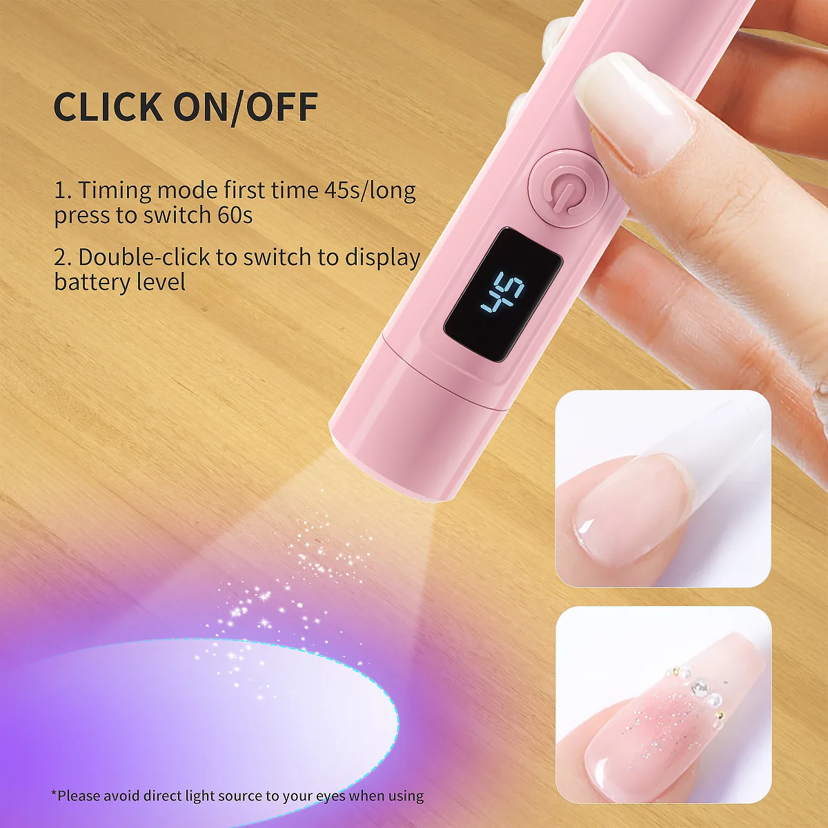 Hot Sale Portable Pink Nail Lamp Stand - Fast Curing UV LED