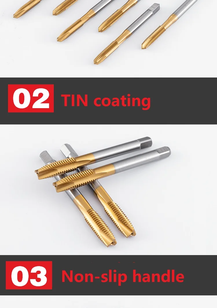 DIN High Finish Taps Thread HSS-PM Machine Spiral Taps Fully Ground M3 ...
