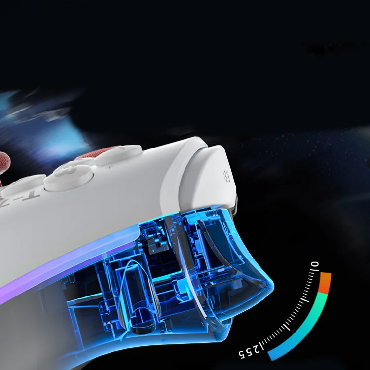 With Hall Effect RGB Gaming Controller for PC/Switch/Phone Wireless Bt ...