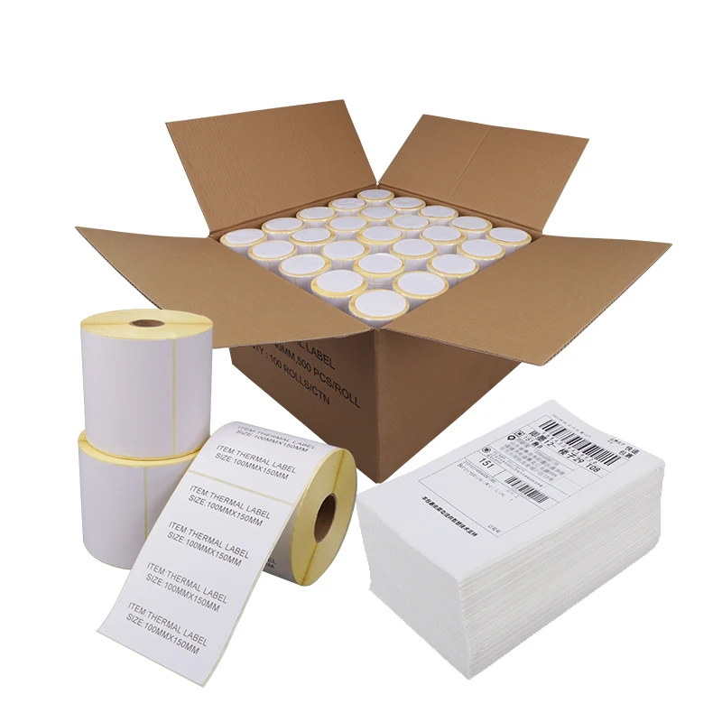 Thermal Adhesive Shipping Labels 2''*1'' Thermal Mailing Address Paper ...