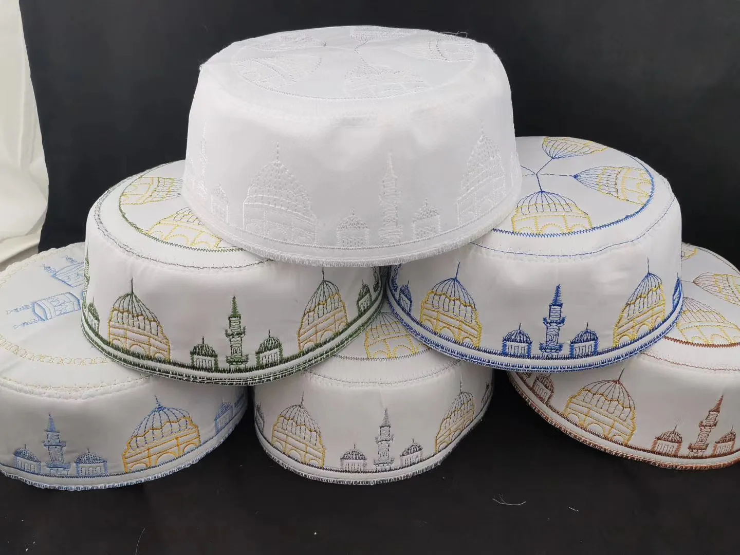 Wholesale Men's Islamic Style Kufi Embroidery Muslim Prayer Hat - Buy ...