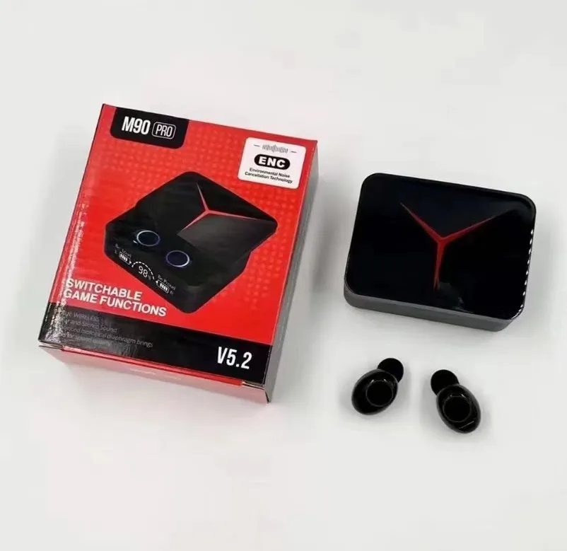 M90pro TWS Gaming Earbuds - Durable, Quick Dry, Sport