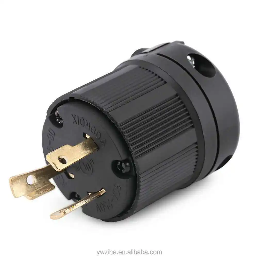 L6-30P US 3-pole Power Plug Connector 250V 30A 3 Wire Electrical ...