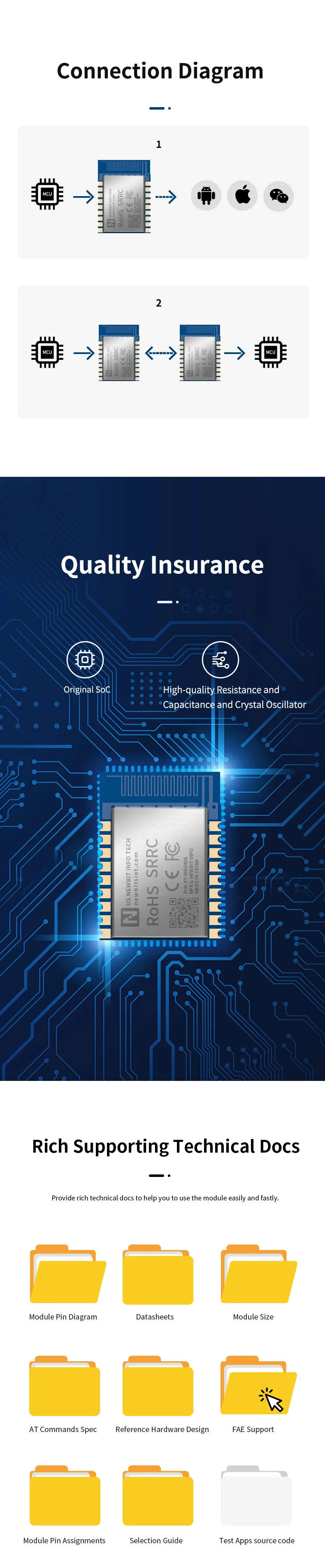 Under $1 Mini Bluetooth Module Ble 5.0 Iot Low Power Master Slave ...