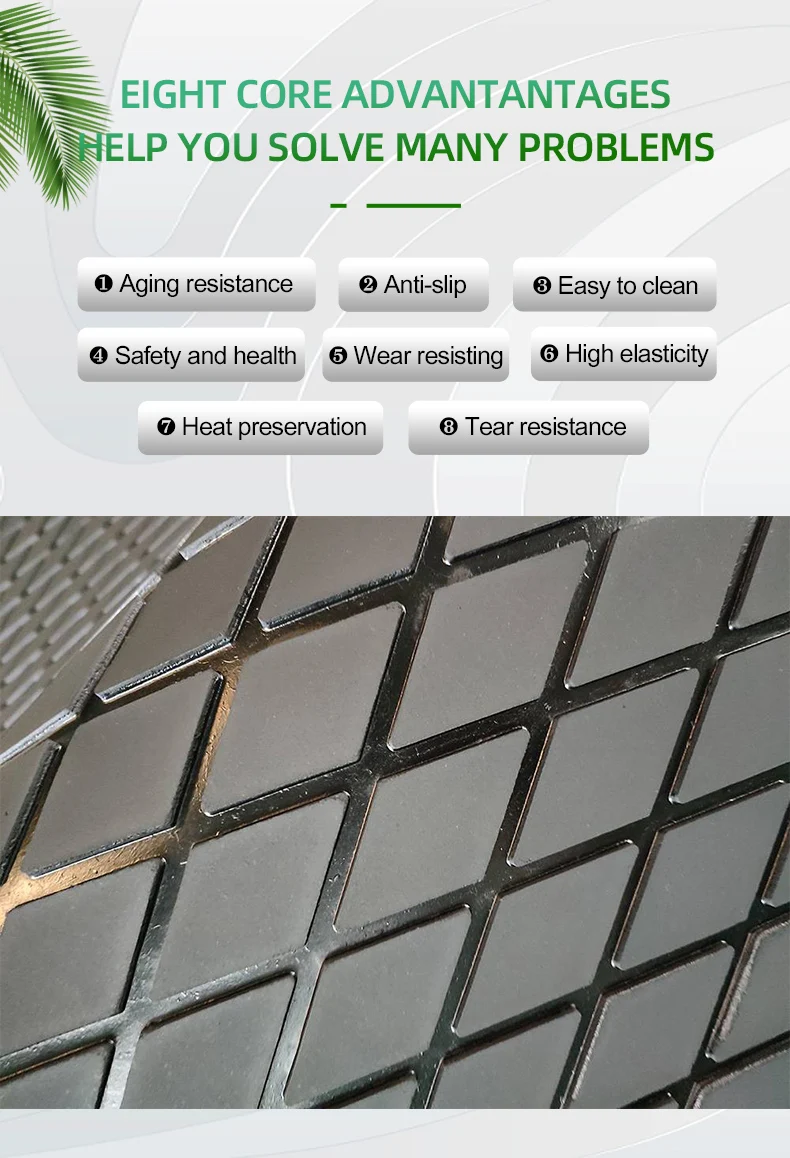 Conveyor Belt Diamond Pattern Pulley Lagging Mat Rubber Sheet For Coal ...