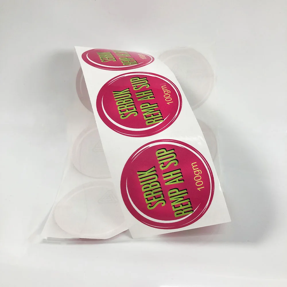 Custom Round 3d Label Printing Logo Waterproof Transparent Silicone ...